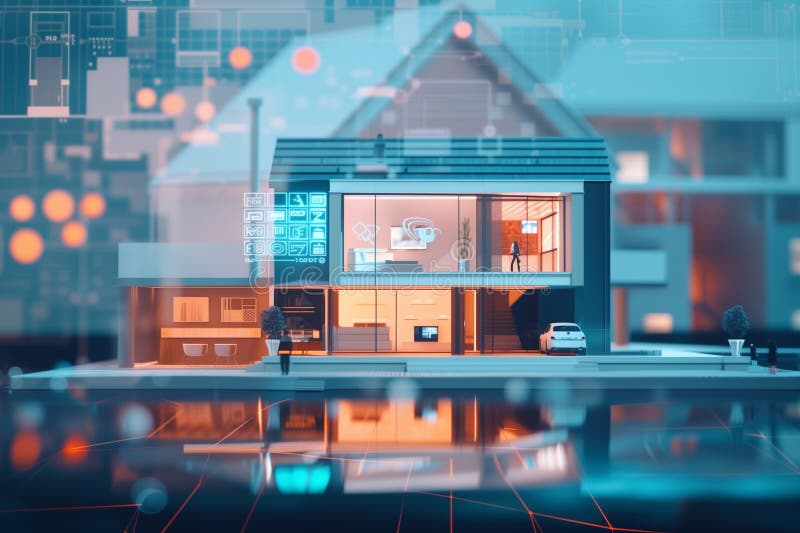 Futuristic Modern Meeting Room Office Space with High-tech Digital ...