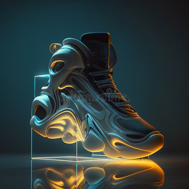 Futuristic Modern Sneakers, Generative AI Stock Illustration ...