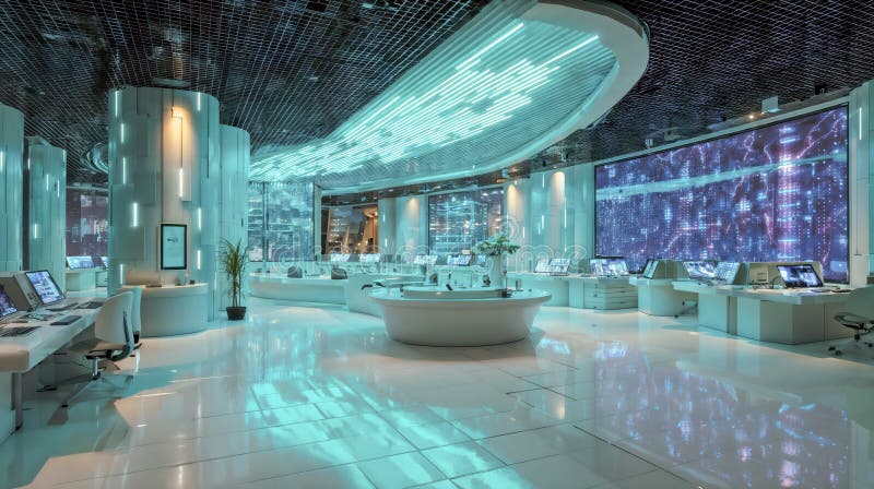 Modern Workstations Futuristic Ceiling Flow Stock Photos - Free ...