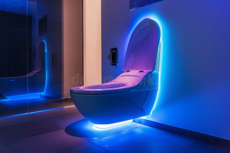 Futuristic Modern Toilet in Contemporary Bathroom Stock Photo - Image ...