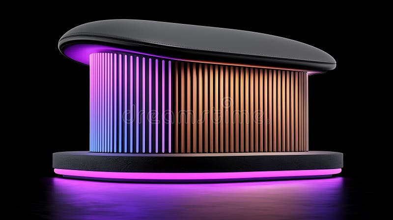 Futuristic Modular Building 3D Render with Vibrant Lights Stock ...