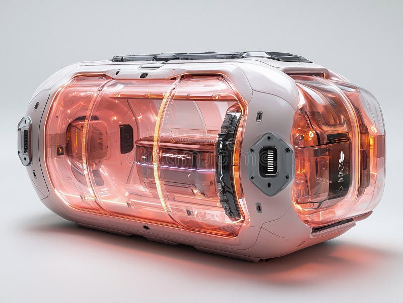 Futuristic Modular Cryopod with Advanced Technology Stock Illustration ...