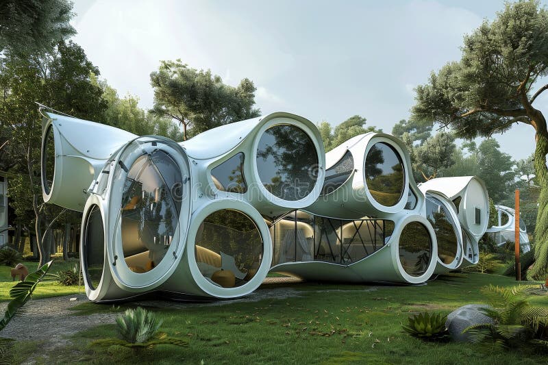 A Futuristic, Modular Home is Nestled in a Verdant Forest Setting ...