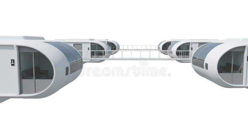 Futuristic Modular Structures with a Sleek, White Exterior Featuring ...