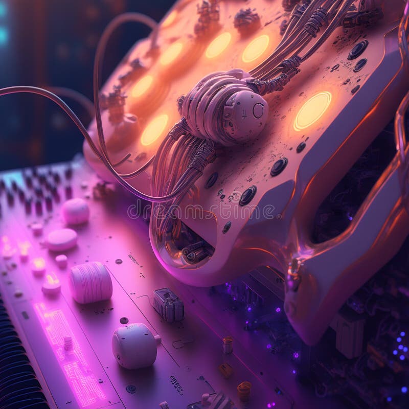 Futuristic Modular Synthesizer Stock Image - Image of innovation ...