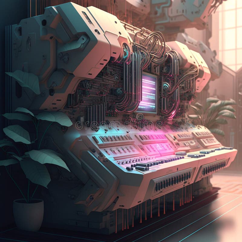 Futuristic Modular Synthesizer Stock Image - Image of visual, complex ...