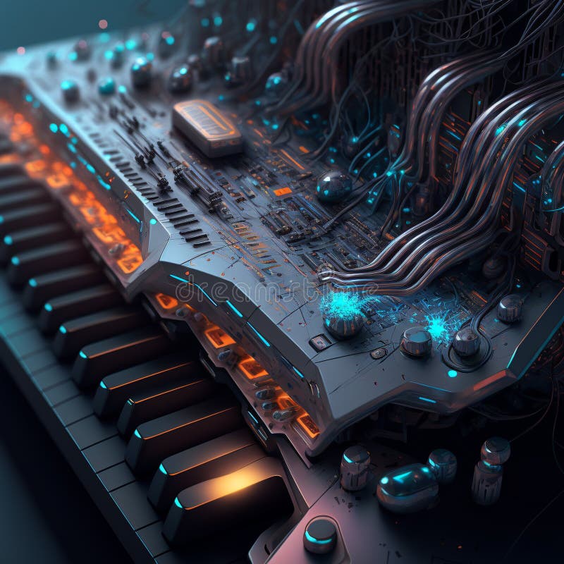 Futuristic Modular Synthesizer Stock Photo - Image of complex ...