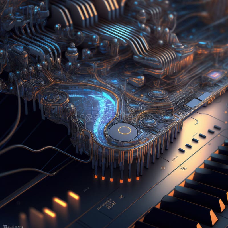 Futuristic Modular Synthesizer Stock Photo - Image of innovation ...