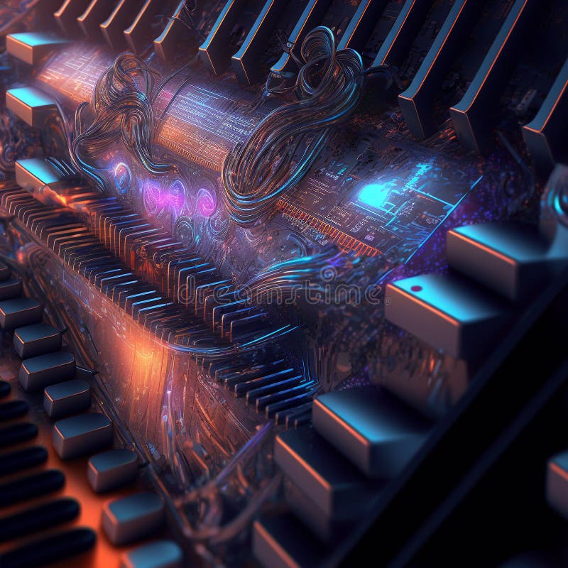 Futuristic Modular Synthesizer Stock Photo - Image of futuristic ...