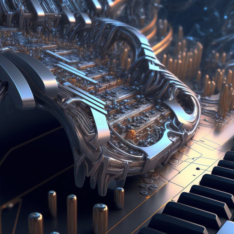 Futuristic Modular Synthesizer Stock Photo - Image of synthesizers ...