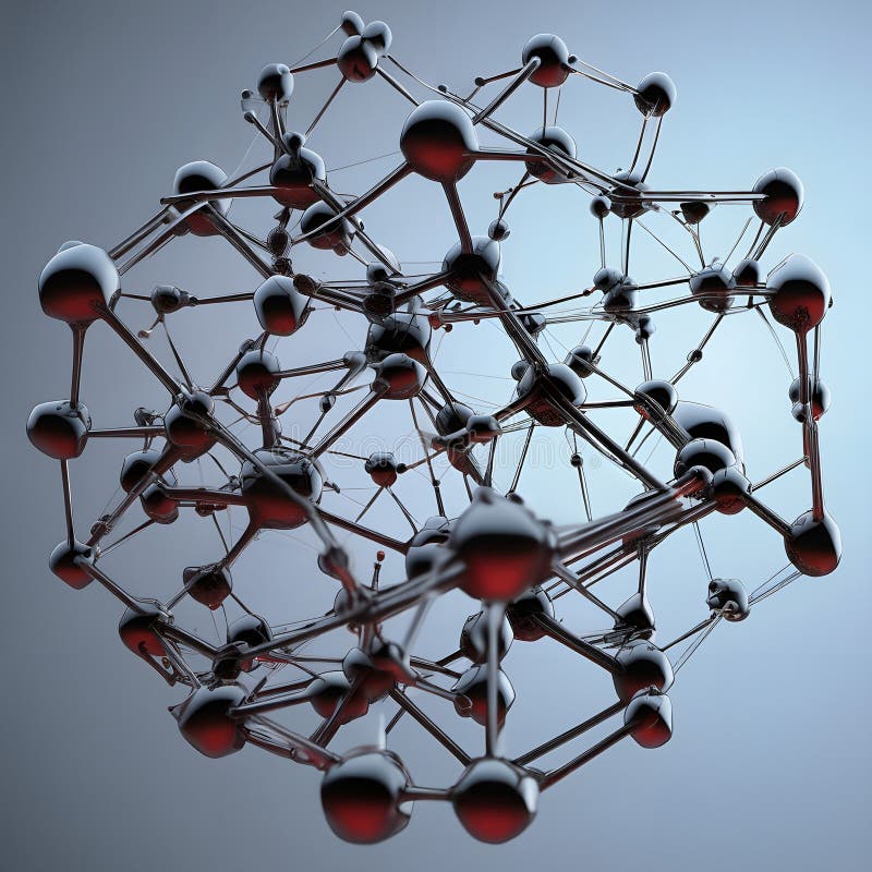 Futuristic Molecular Nanotechnology Network Structure Stock ...