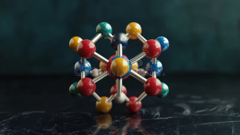 Futuristic Molecular Structure of Ferrocenium in Abstract Design Stock ...