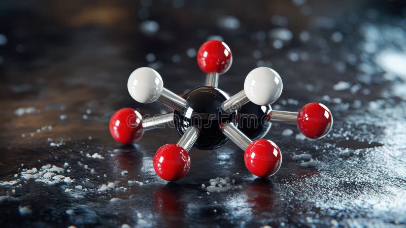 Futuristic Molecular Structure of Ferrocenium in a Dramatic Scene Stock ...