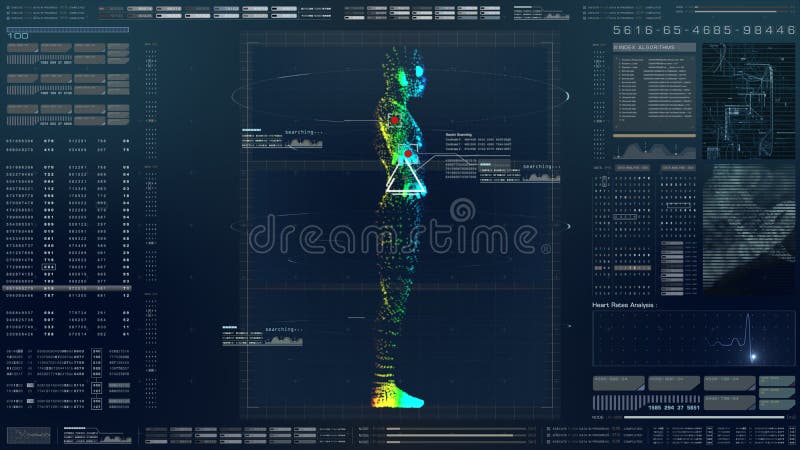 Futuristic HUD Biomedical Diagnostic Stock Illustration - Illustration ...