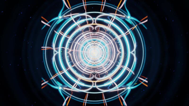 Futuristic Motion Graphics Loop with Abstract Neon Shapes Stock Video ...