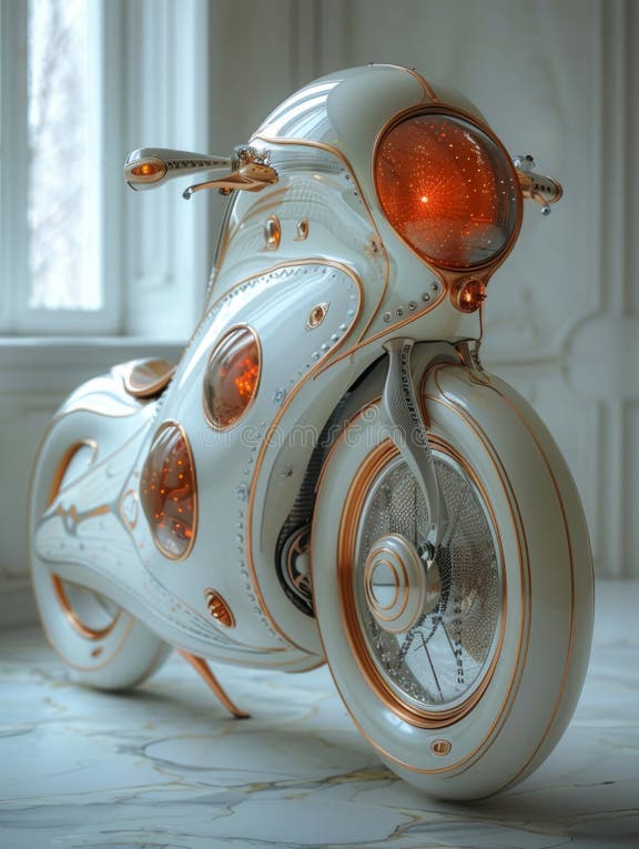 Futuristic Motorcycle with Advanced Technology Design Stock ...