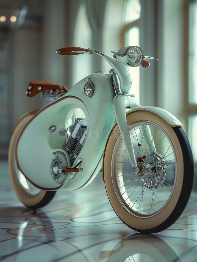 Futuristic Motorcycle with Advanced Technology Design Stock ...