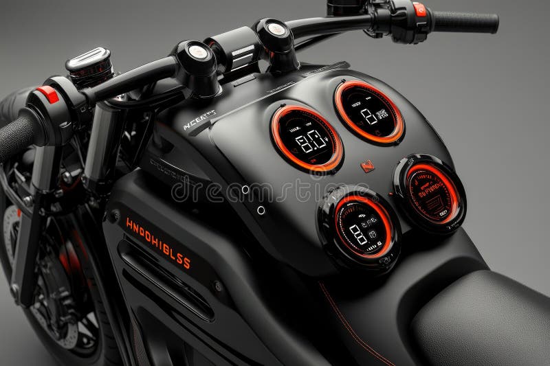 Sleek Black Motorcycle Dashboard Stock Illustrations – 15 Sleek Black ...