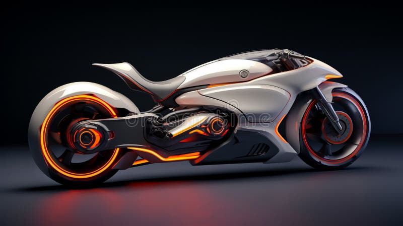 Futuristic Motorcycle Design of the Future Stock Image - Image of ...