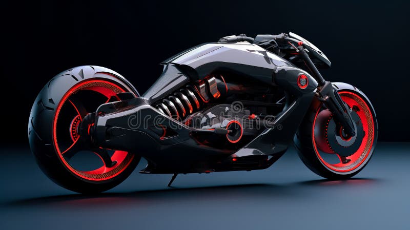 Futuristic Motorcycle Design of the Future Stock Illustration ...