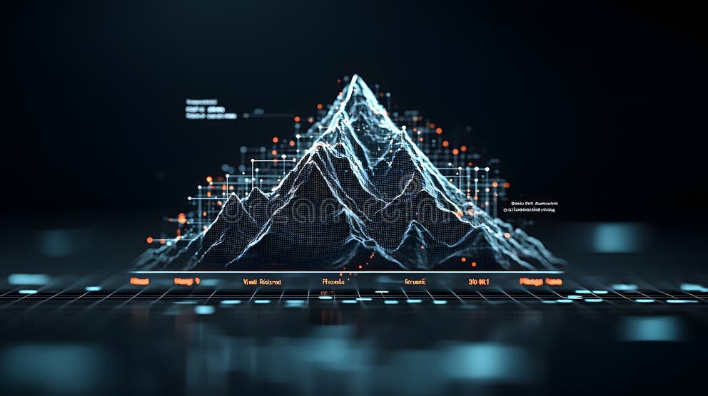Futuristic Mountain Visualization with Interactive Data Projections in ...