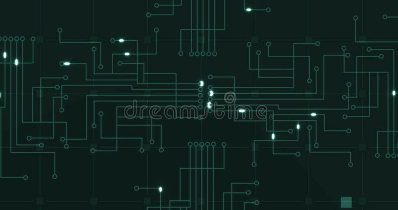 Futuristic Movement of Green Matrix Digital Vertical and Horizontal ...