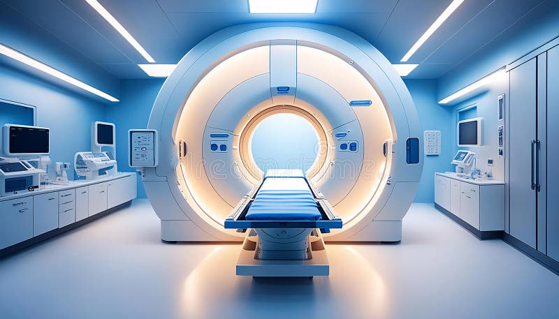 A Futuristic MRI Machine in a Clean Hospital Room. Generative AI Stock ...