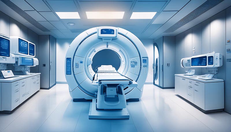A Futuristic MRI Machine in a Clean Hospital Room. Generative AI Stock ...