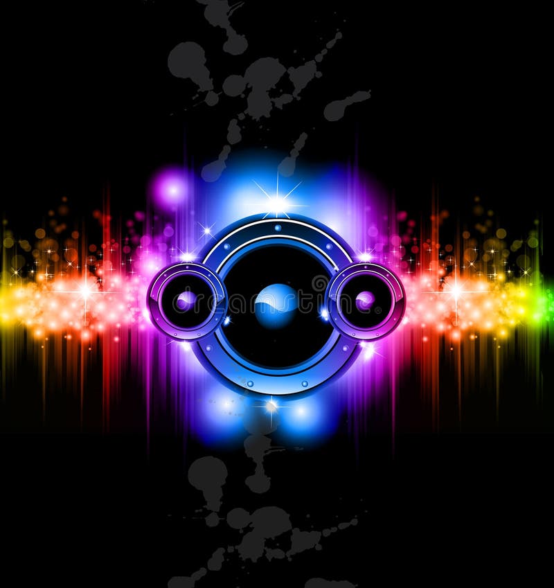 Futuristic Music Disco Background Stock Vector - Illustration of ...
