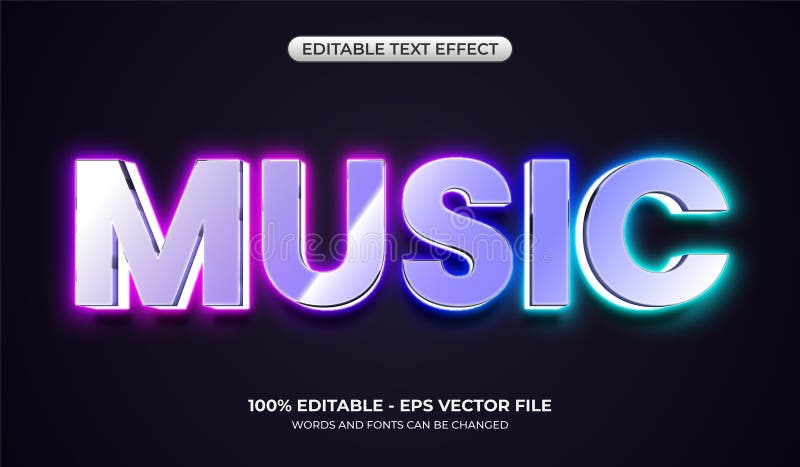 Futuristic Gradient Cosmos Text Effect. Realistic Steel Font Effect ...