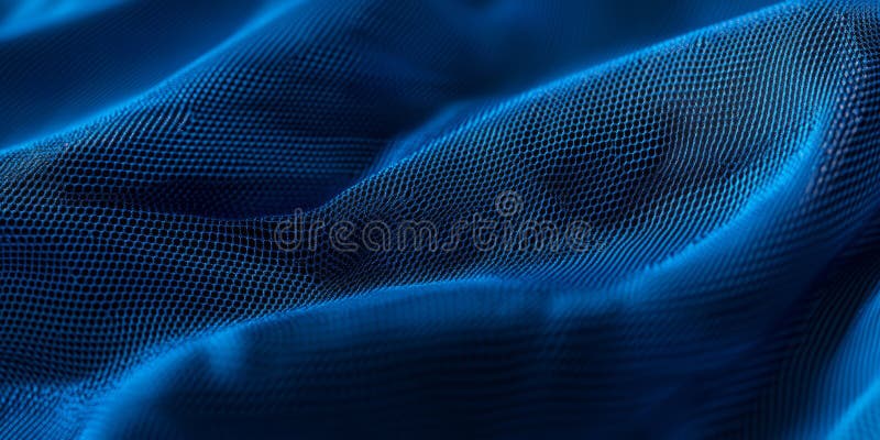 A Futuristic Nano-fiber Fabric Texture Background in Deep Electric Blue ...