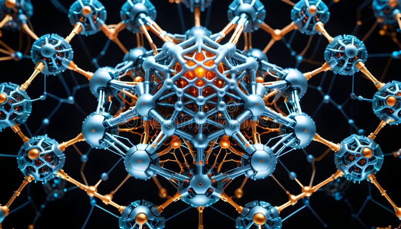 Futuristic Nanotech Energy Network Stock Image - Image of nanobot ...