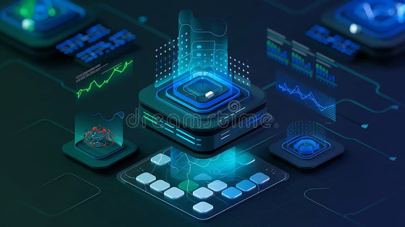 Futuristic Nanotechnology Abstract Background, Nano Tech Stock ...