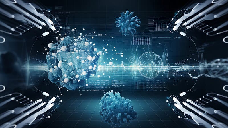 Futuristic Nanotechnology Abstract Background, Nano Tech Stock ...