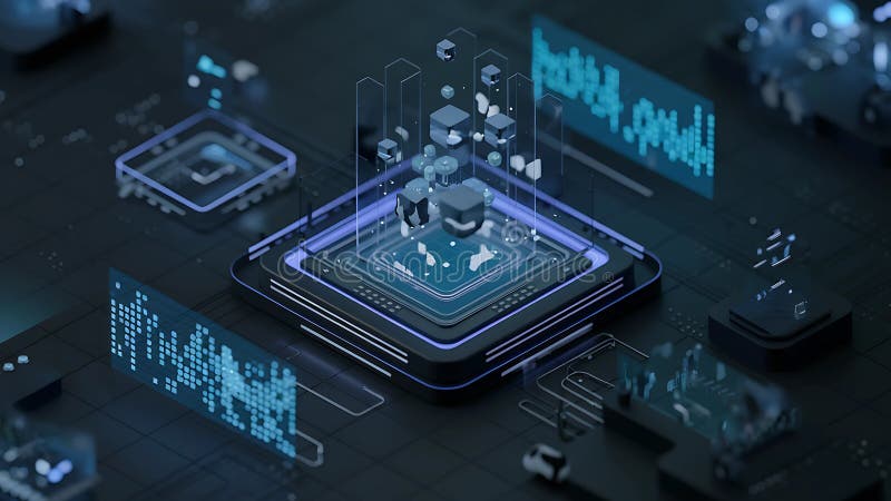 Futuristic Nanotechnology Abstract Background, Nano Tech Stock ...