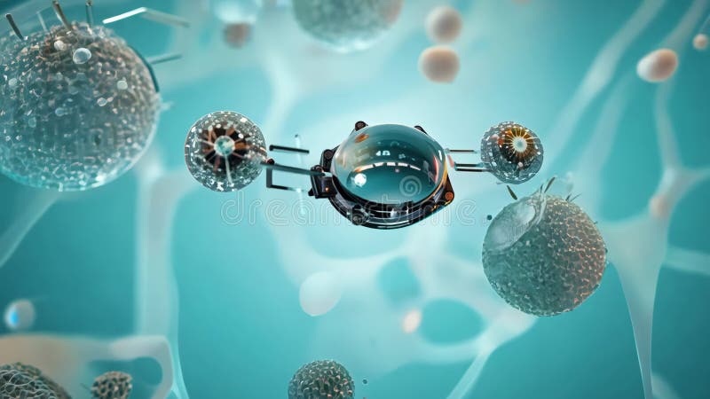Futuristic Nanotechnology Robot Navigating Cellular Environment in ...