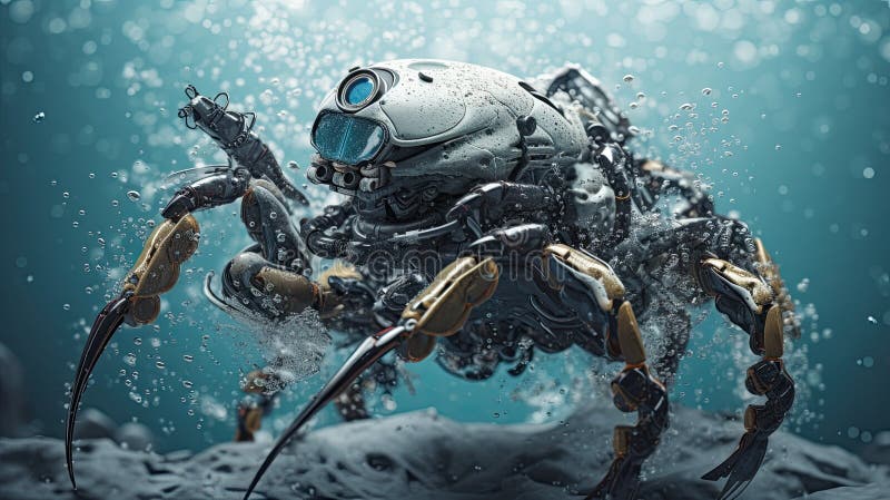 Futuristic Nature: Robotic Insect Technology Stock Illustration ...