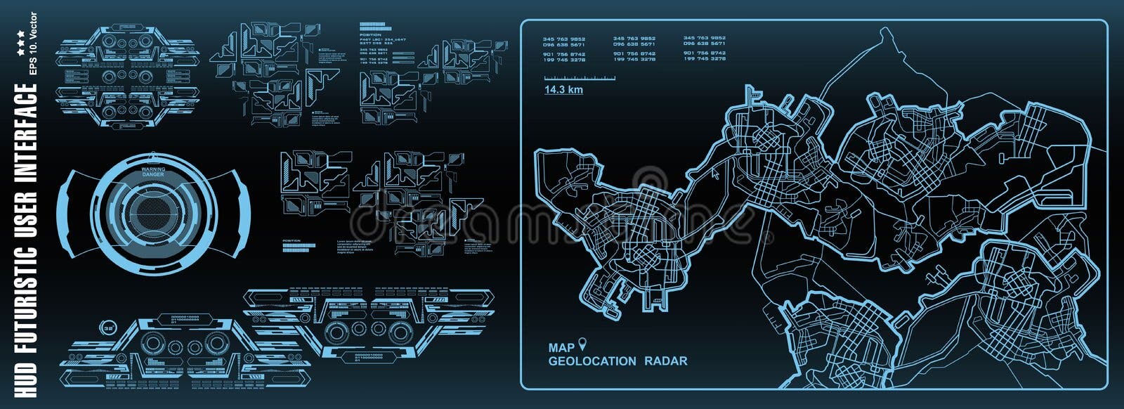Futuristic Navigate Mapping Technology Dashboard GPS Tracking Map ...