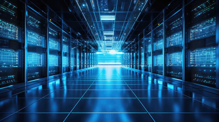 Futuristic navy blue data stock illustration. Illustration of ambient ...