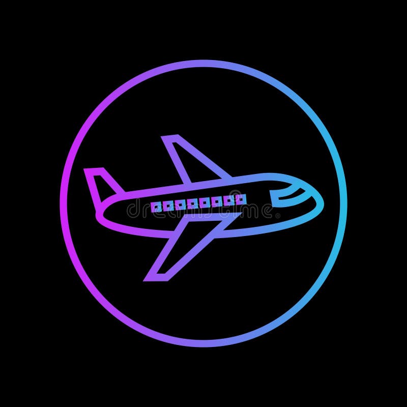 Neon Airplane Icon Stock Illustrations – 3,889 Neon Airplane Icon Stock ...
