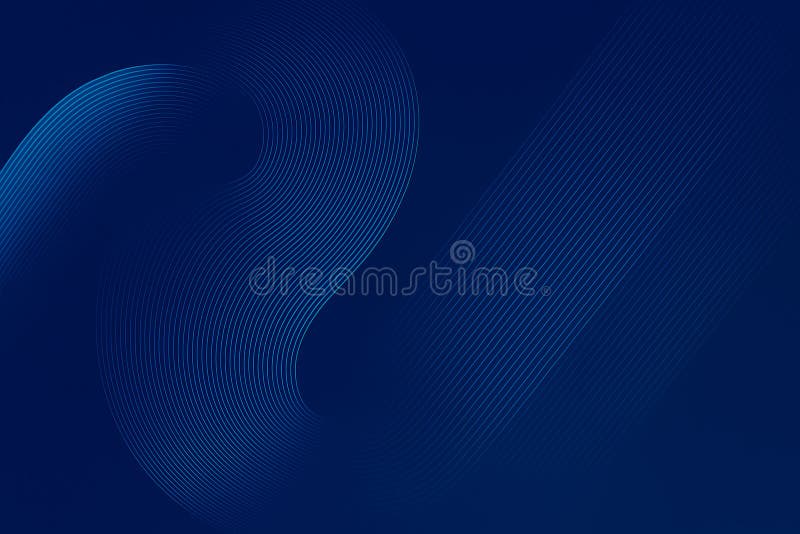 Futuristic Neon Blue Abstract Curved Lines Digital Background with ...