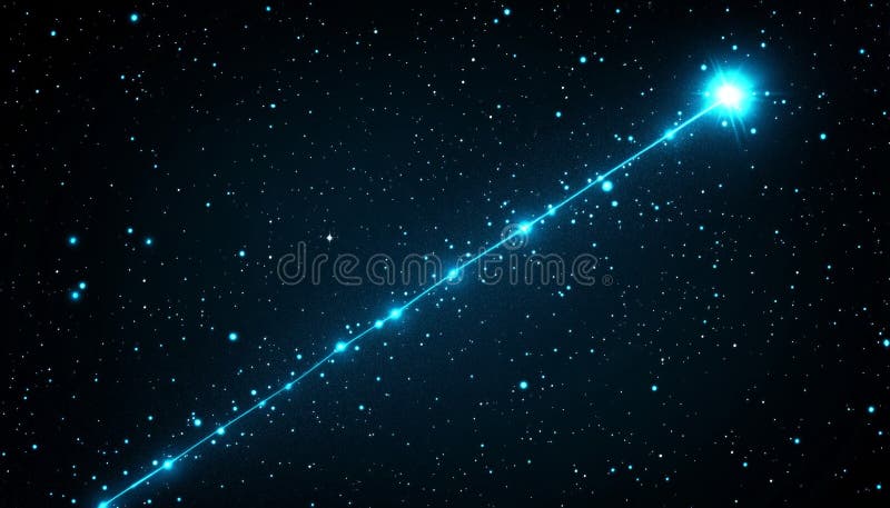 Futuristic Neon Blue Upward Trending Line Graph on Dark Background with ...