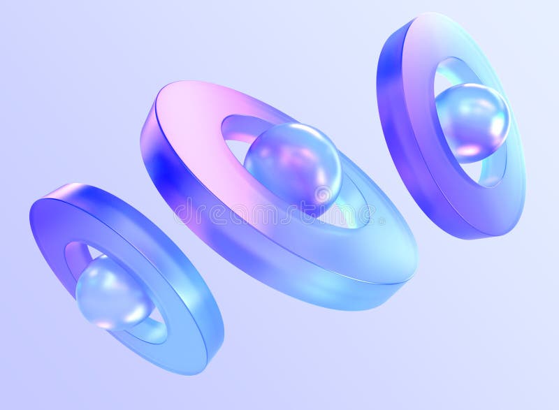 Futuristic Neon Composition with Spheres and Rings 3d Render ... Futuristic Neon Composition with Spheres and Rings 3d Render ...