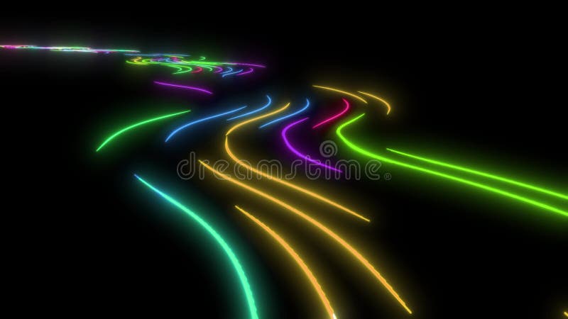 Futuristic Neon Curve Road Track Able To Loop Endless Stock Footage ...