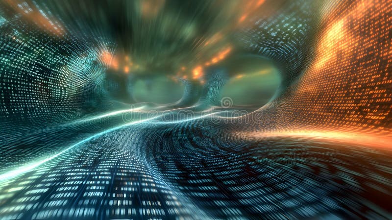 Futuristic Neon Digital Pathway Abstract Light Patterns Colors Stock ...