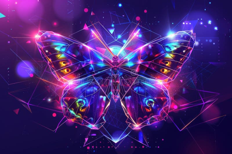 Geometric Butterfly Design Abstract Patterns Symmetry Stock Photos ...