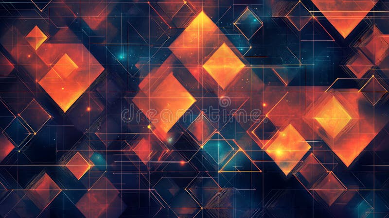 Futuristic Neon Geometric Pattern with High-Tech Feel. Generated Using ...