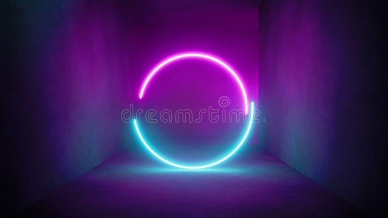 A Futuristic Neon Glow in an Abstract Space of a Visually Captivating ...