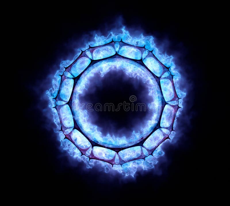 Futuristic Neon Glowing Light Portal Stock Illustration - Illustration ...