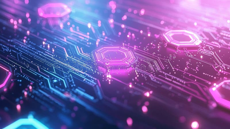 A Futuristic Neon Hexagon Background, Symbolizing Advanced Technology ...